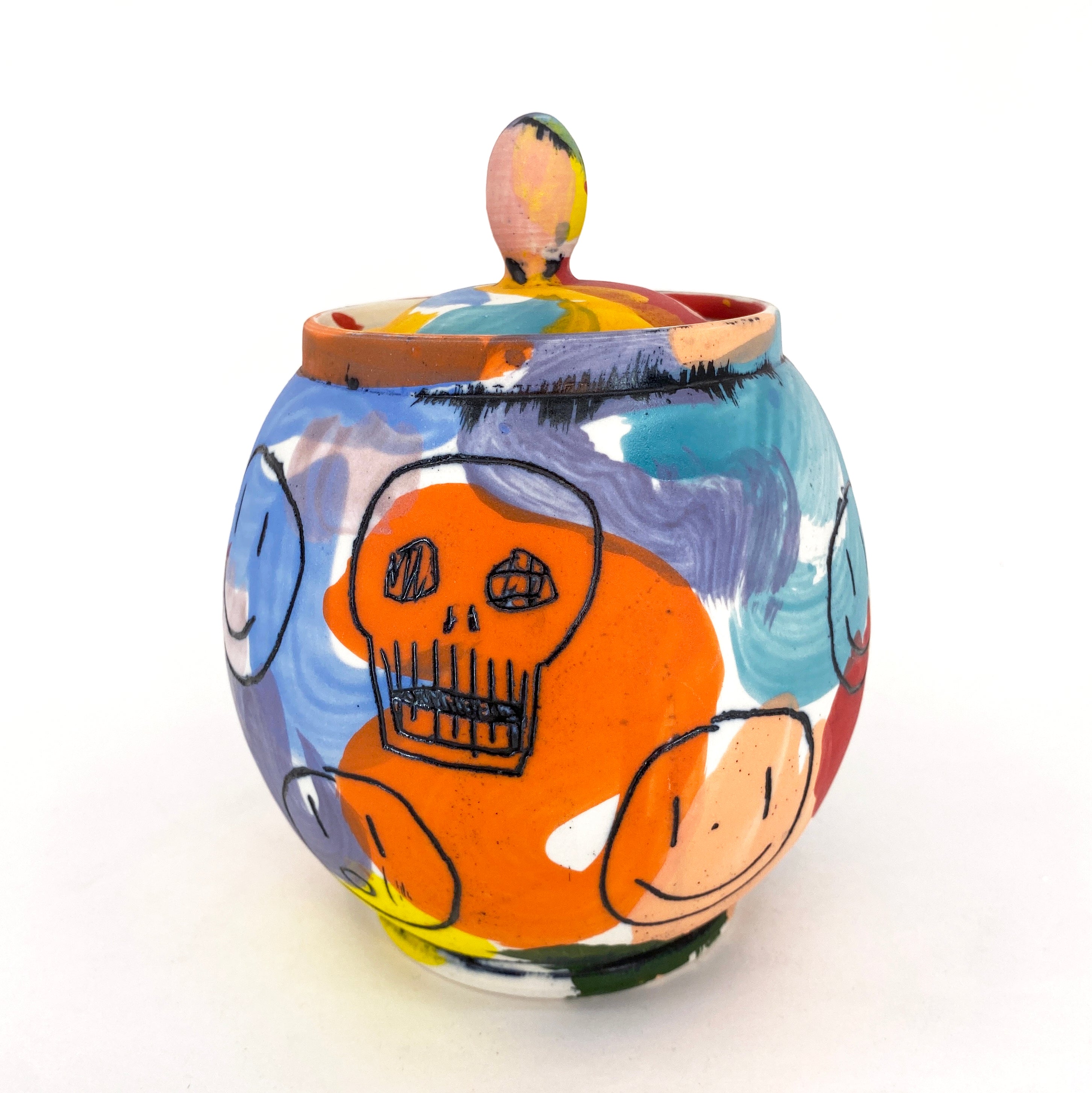 Faces Jar (feat. skull) – Ceramics and Theory